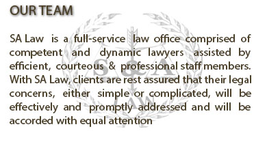 Welcome to SA LAW Firm Website